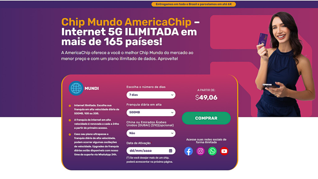 Chip de internet Canadá: qual é melhor? como comprar?